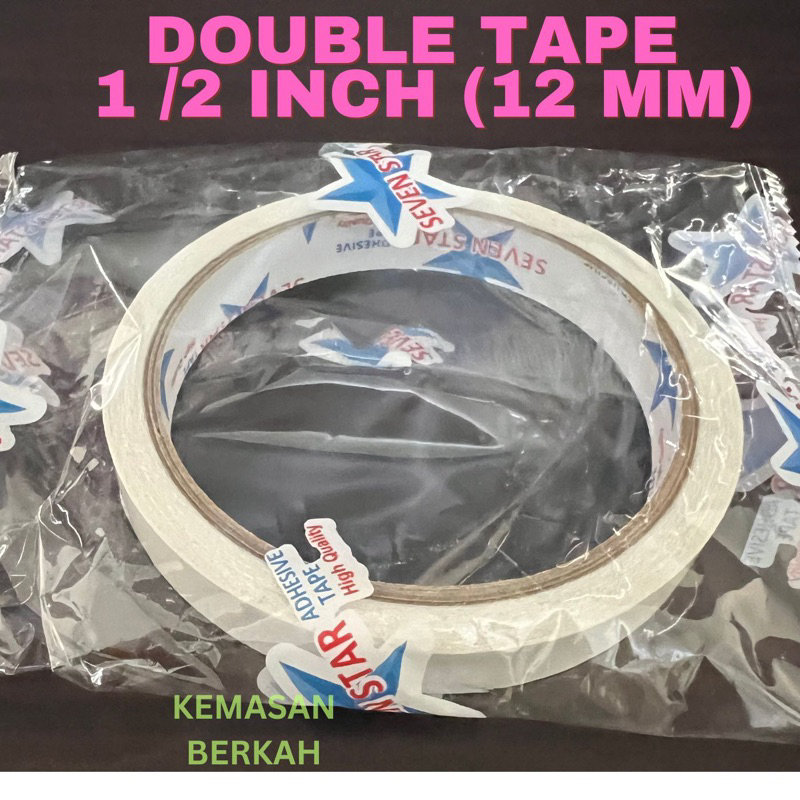 Jual Isolasi Double Tape SEVENSTAR 1 inch | 12 mm x 10 Yard Murah ...