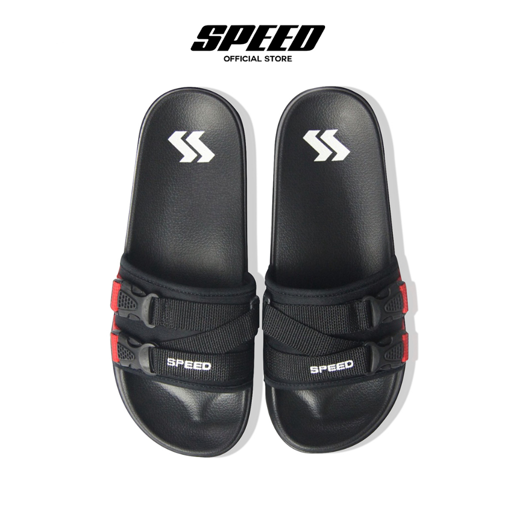 Jual SPEED - Amigo Hitam Merah - Sandal Sendal Selop Slip On Casual ...