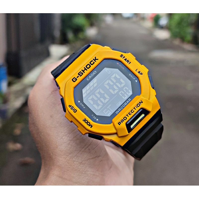 Jual LIMITED EDITION JAM TANGAN SPORT GSHOCK GBD200 FULL BLACK KUNING ...