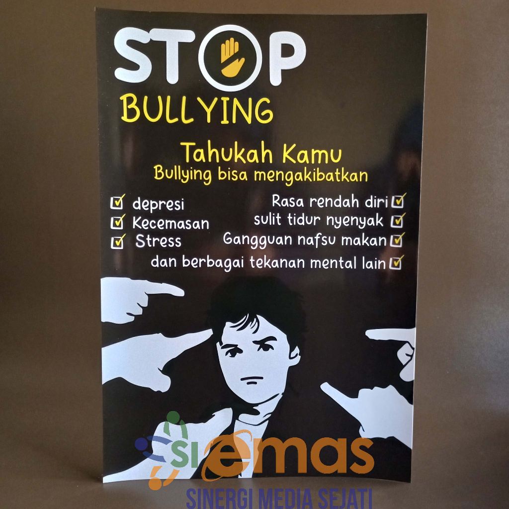 Jual Poster Stop Bullying | Poster Akibat Bullying | Poster Pencegahan Bullying | Poster Sekolah ...