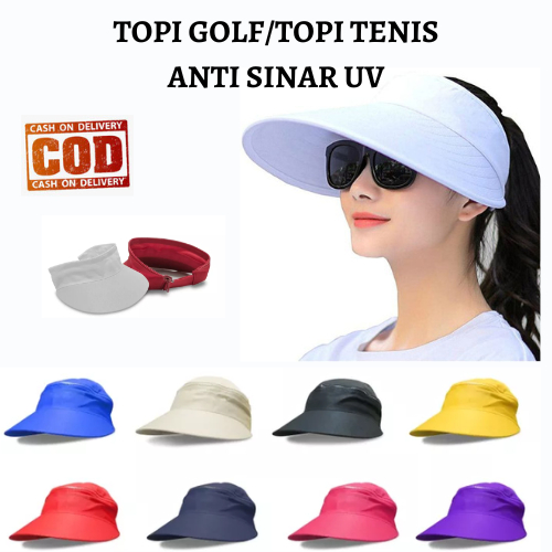 Jual TOPI GOLF/TENIS/SENAM/ZUMBA ANTI ULTRAVIOLET RESLETING CADDY POLOS ...