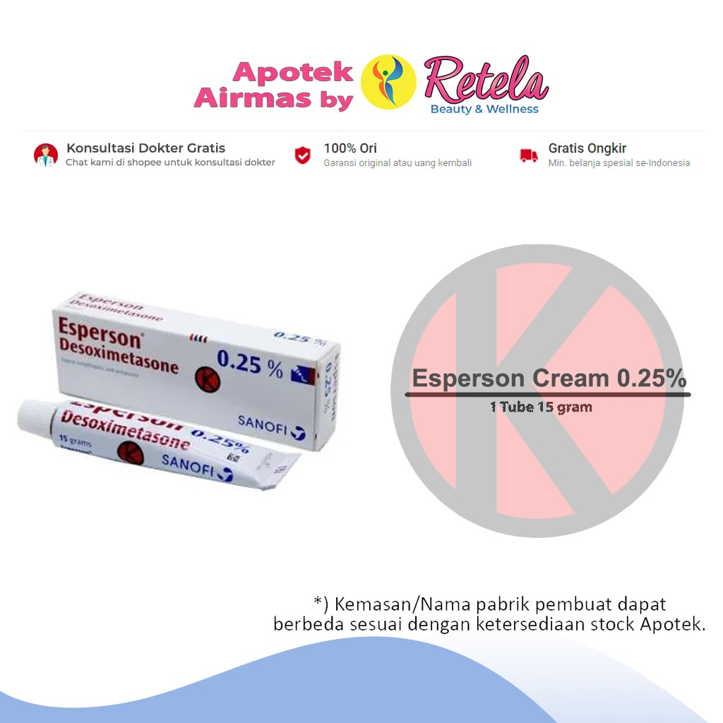 Jual ESPERSON 0.25% CREAM 1 TUBE 15GR | Shopee Indonesia