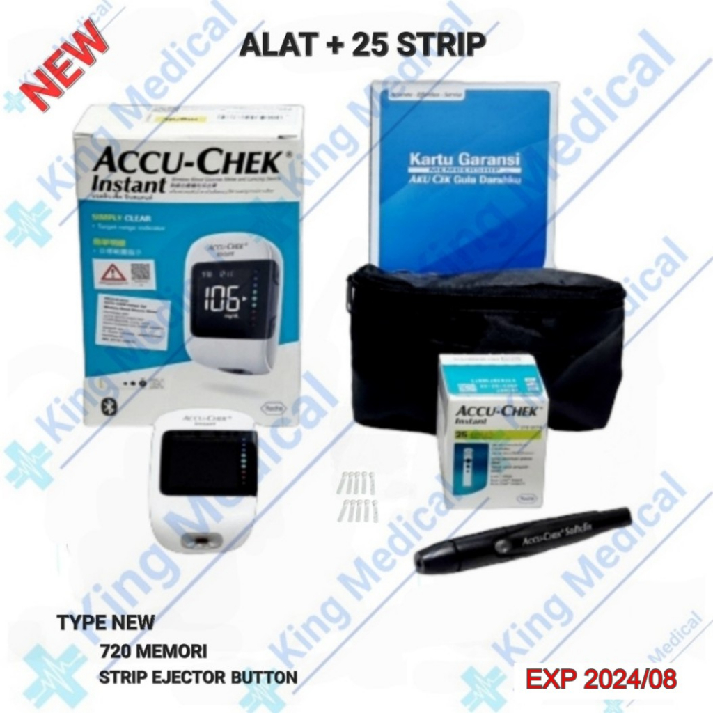 Jual Alat Accu-Chek Instant + 25 Tes Strip Alat Gula Darah Accu Check ...