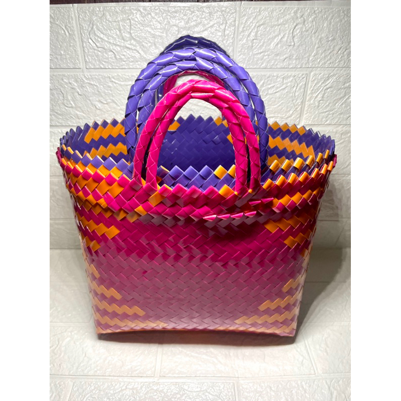 Jual Keranjang Belanja Keranjang Anyaman Plastik Tas Anyaman Belanja ...