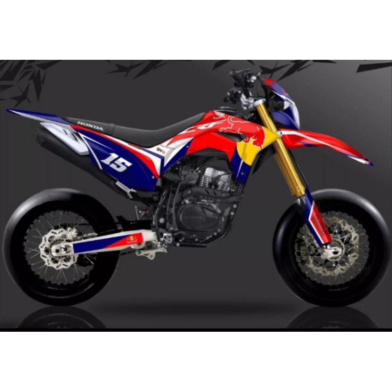 Jual decal crf 150 l full body / decal crf 150 l full body merah hitam ...