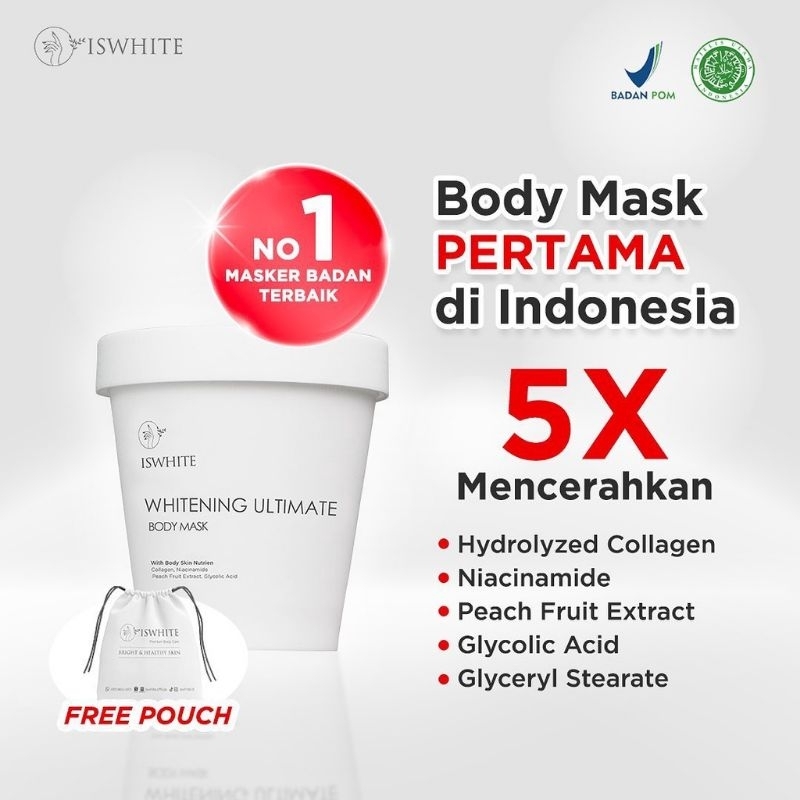 Jual ISWHITE Whitening Ultimate Body Mask/Masker Whitening Badan ...