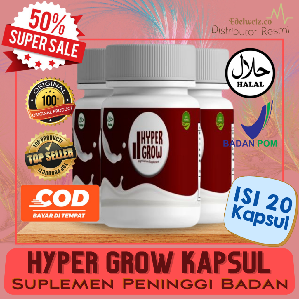 Jual [SUPER PROMO] HYPER GROW SUPLEMEN 20KPSL - Penambah tinggi badan ...