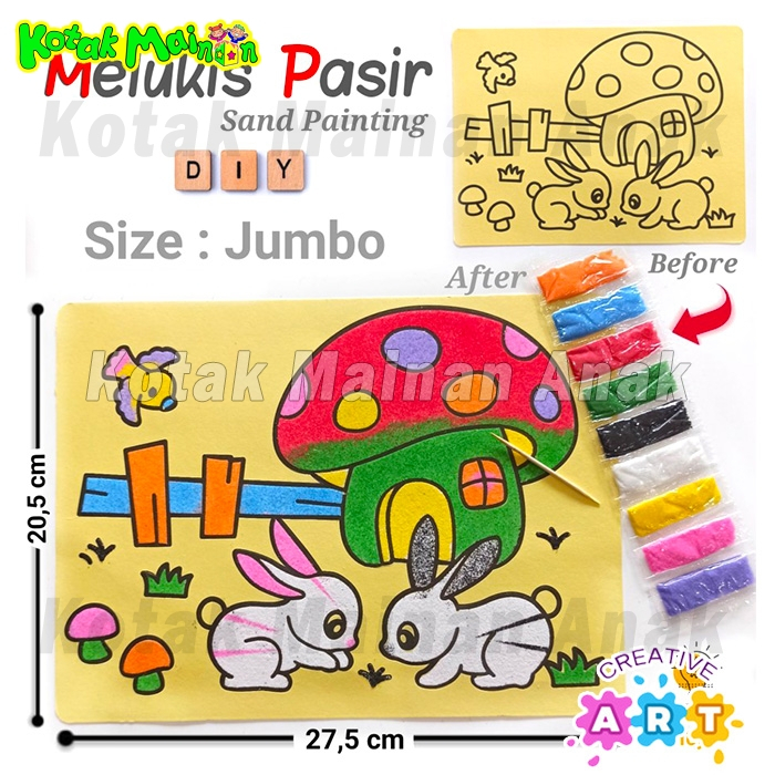 Jual Mainan Edukasi Anak Melukis Pasir warna Stiker Lukis Mewarnai ...