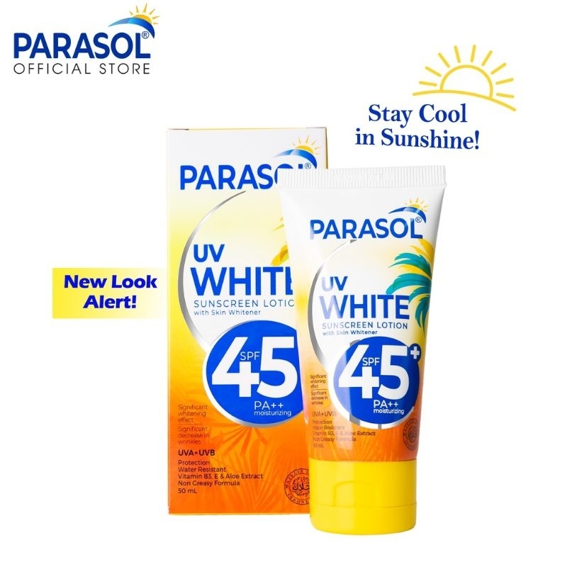 Jual PARASOL SPF 45 PA++ SUNSCREEN SUNBLOK Kemasan Baru 50gr | Shopee ...