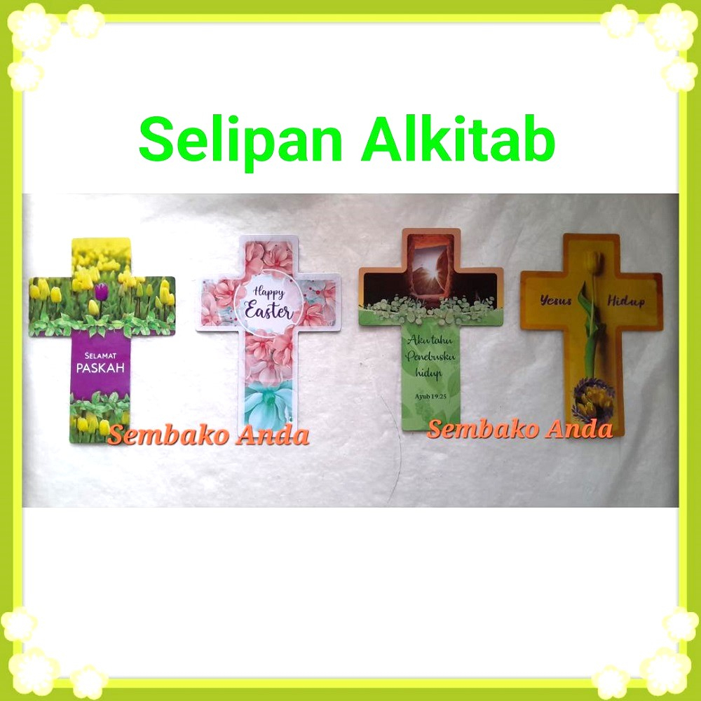 Jual A) Selamat Paskah. Selipan buku Ayat Alkitab. Bookmarks. Pembatas ...