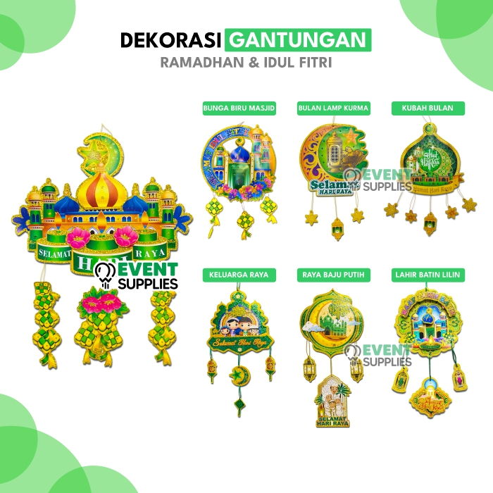 Jual 3D Gantungan Dekorasi Hiasan Gambar Alquran Ramadhan Ornament ...