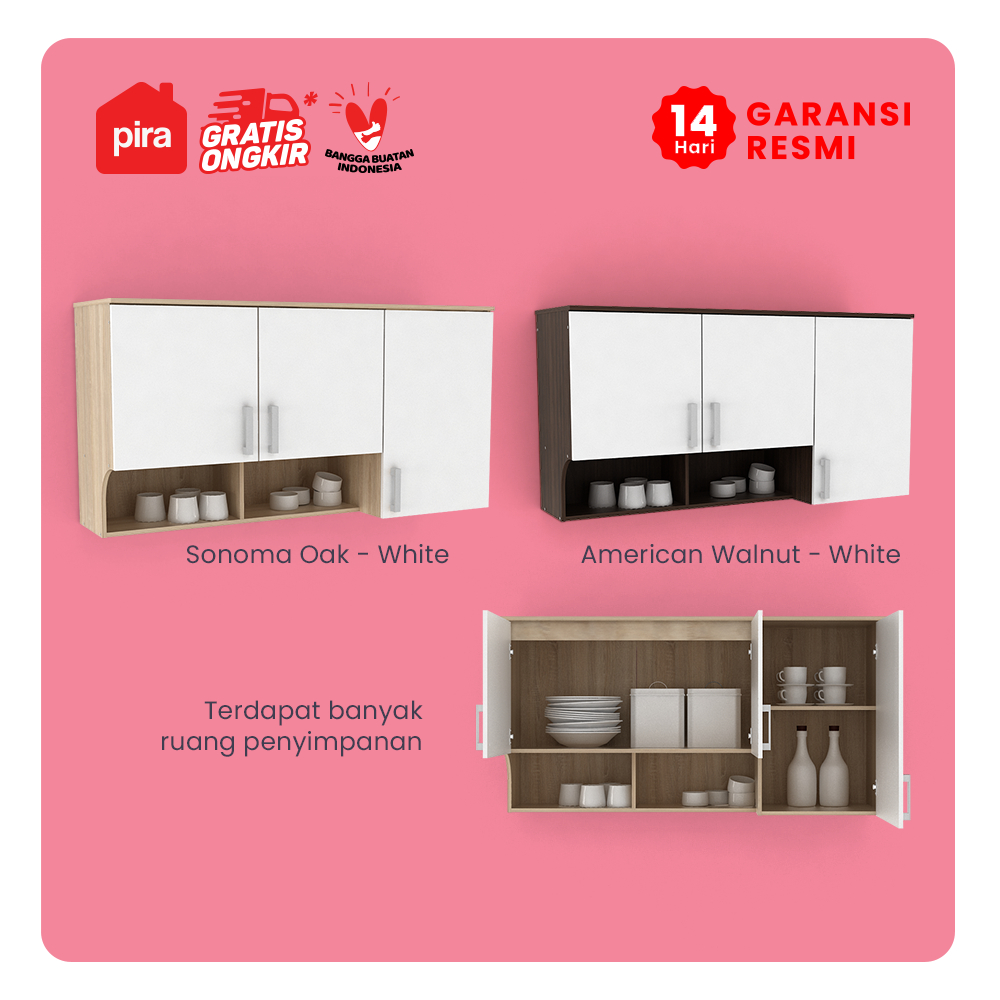Jual Pira Metropolis - Alba BAZ KC WU120 RB Rak Dapur Gantung / Rak ...