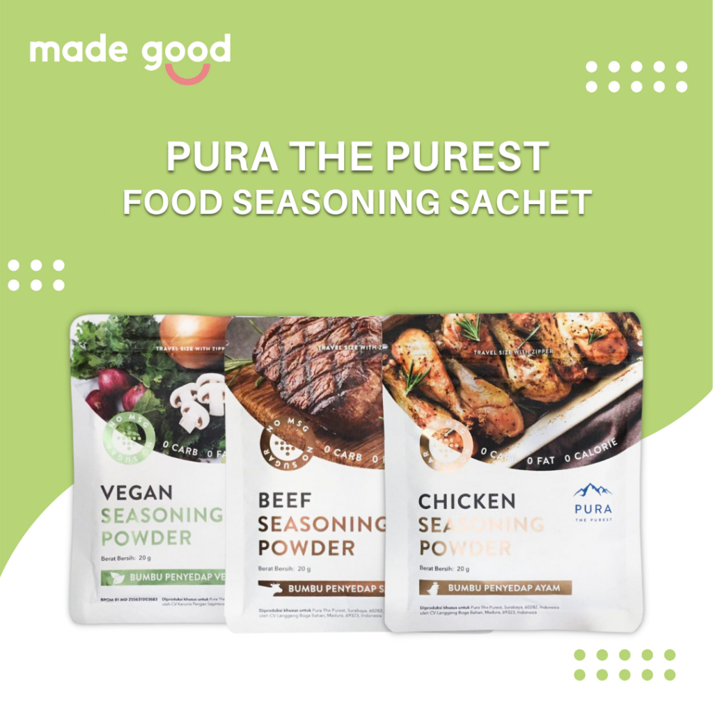 Jual Pura Seasoning Sachet Beef Chicken Vegan Food 20gr Penyedap Alami ...