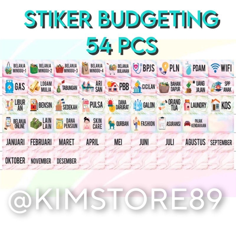 Jual STIKER DOMPET KEUANGAN / STIKER LABEL BUDGETING / STIKER DOMPET ...