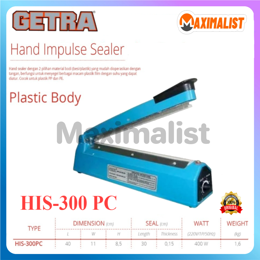 Jual GETRA HIS-300PC Hand Impulse Sealer Hand Sealer Machine Mesin ...