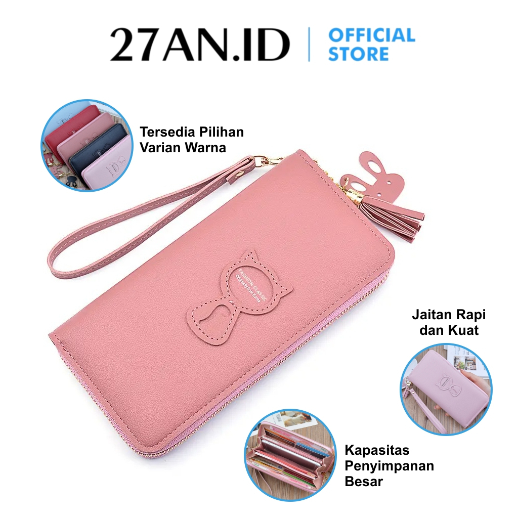 Jual (27AN.ID) COD Dompet Wanita D61 Dompet Panjang Wanita dompet murah real pic | Shopee Indonesia