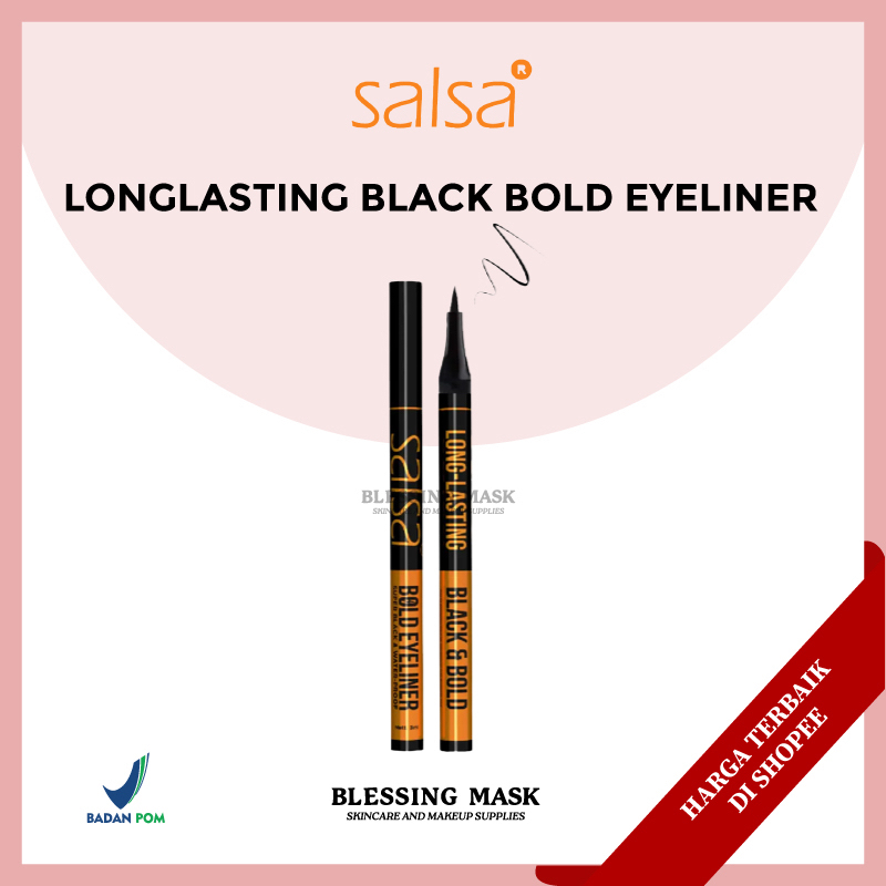 Jual SALSA Bold Eyeliner - Super Black Waterproof Pen Eyeliner | Shopee ...