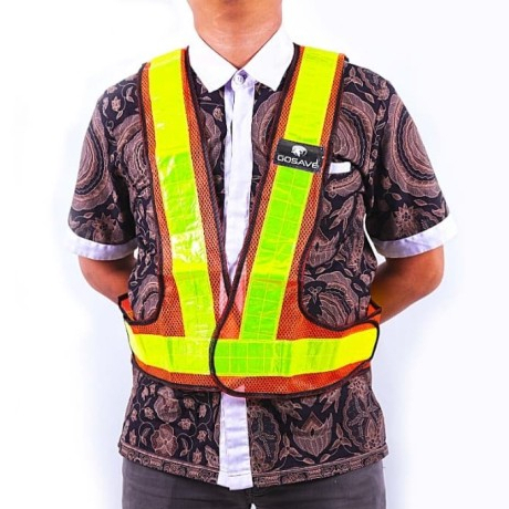 Jual Rompi Safety Jaring Orange Model V Scotlight Hijau List Hitam ...