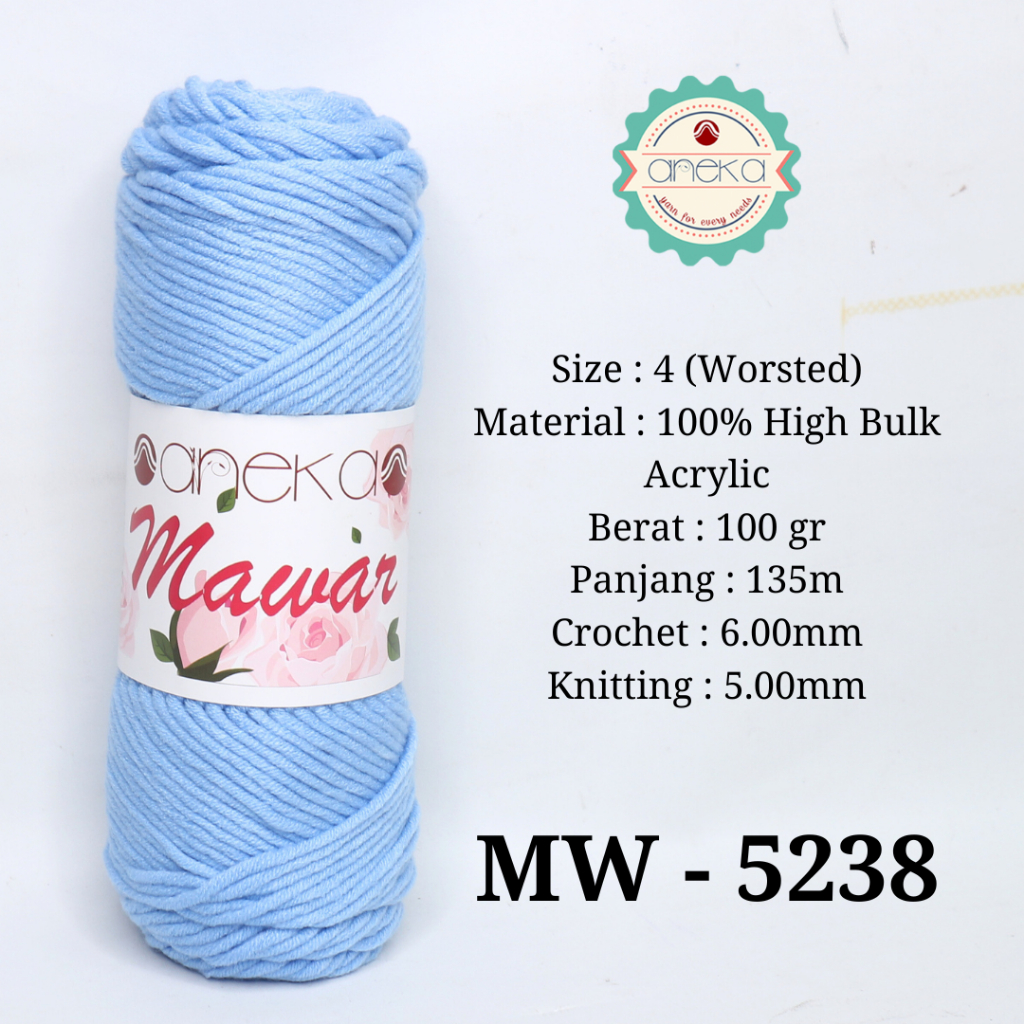 Jual KATALOG - Benang Rajut Mawar / Soft Acrylic Yarn / 8 ply Milk ...
