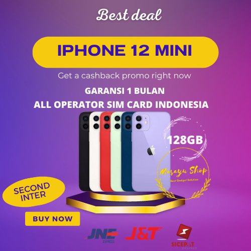 Jual IPhone 12 Mini 12Gb Ex inter Second Bekas Original International ...