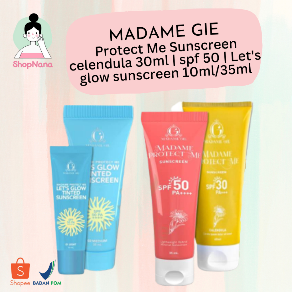Jual BPOM - Madame Gie Madame Protect Me Sunscreen SPF 30 PA +++ Calendula 60ml | Let's Glow ...