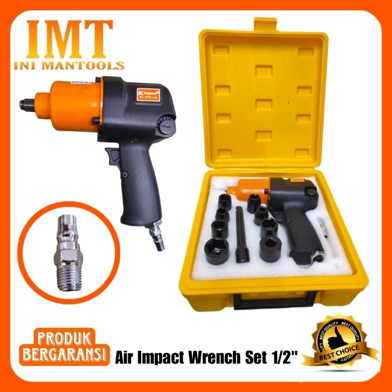 Jual Kapusi Air Impact Wrench Set 1/2" Impact Angin Set K-1810 | Shopee ...