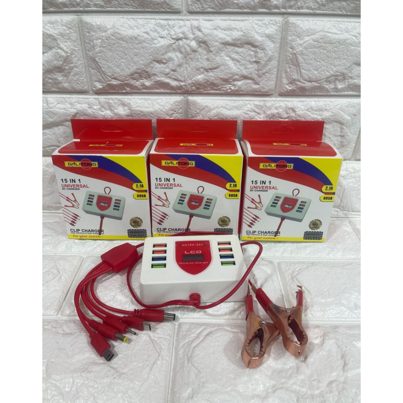 Jual CAS AKI CHARGER AKI TC AKI UNIVERSAL CLAMP TRAVEL CHARGER | Shopee ...