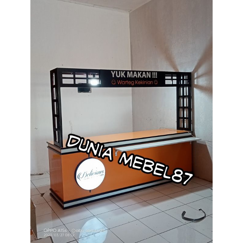 Jual gerobak kayu jati Belanda murah gerobak kekinian modern booth ...
