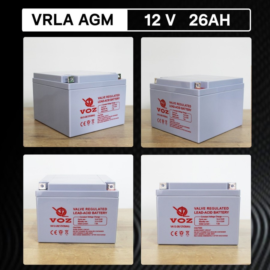 Jual Voz Baterai VRLA 12V 26 Ah | Baterai Solar Panel | Baterai Solar ...