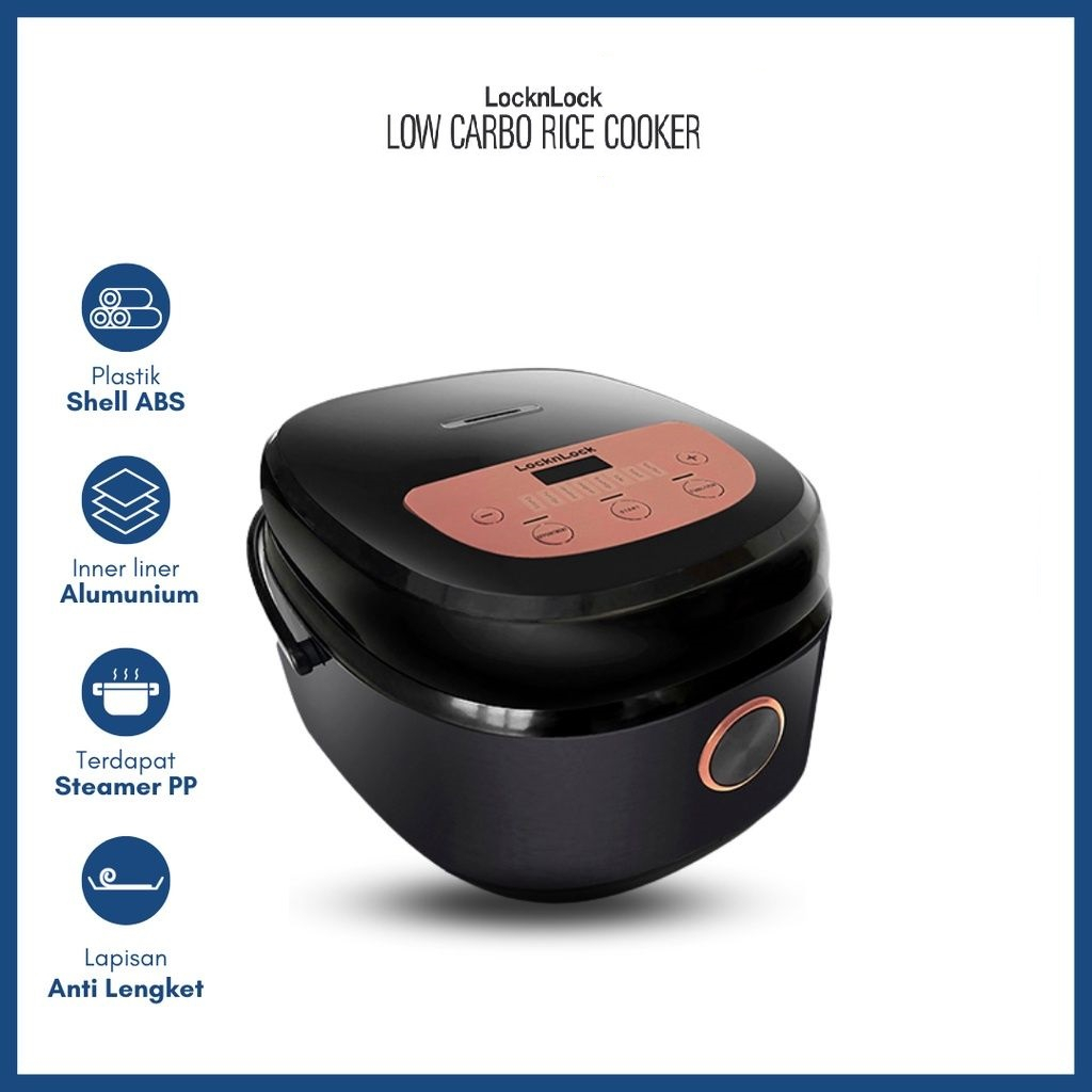 Jual Lock n Lock Low Carbo Sugar Rice Cooker EJR 328 (2 Liter) | Shopee ...