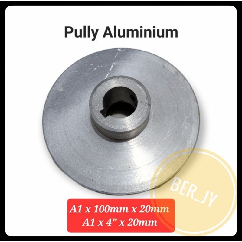 Jual A1x100x20 Pully Puli Puly Pulley Aluminium A1 x 100mm / 4" / 4in ...