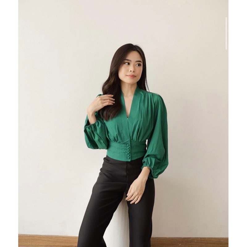 Jual TARA SHIRT BUTTON ATASAN SIMPLE LENGAN PANJANG PREMIUM ALA KOREA ...