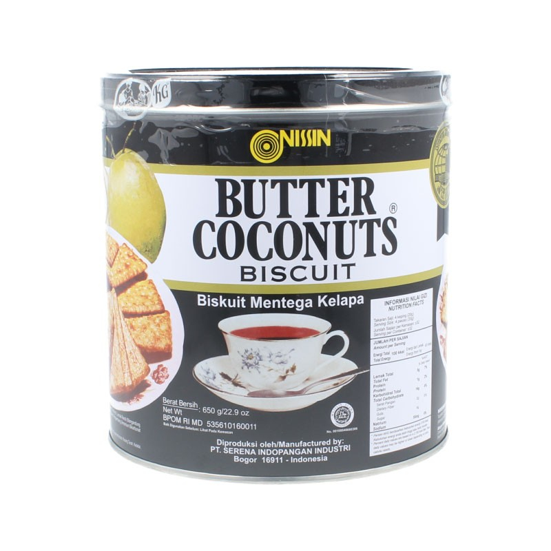 Jual Nissin Butter Coconut Biscuit 650gr Kaleng | Shopee Indonesia