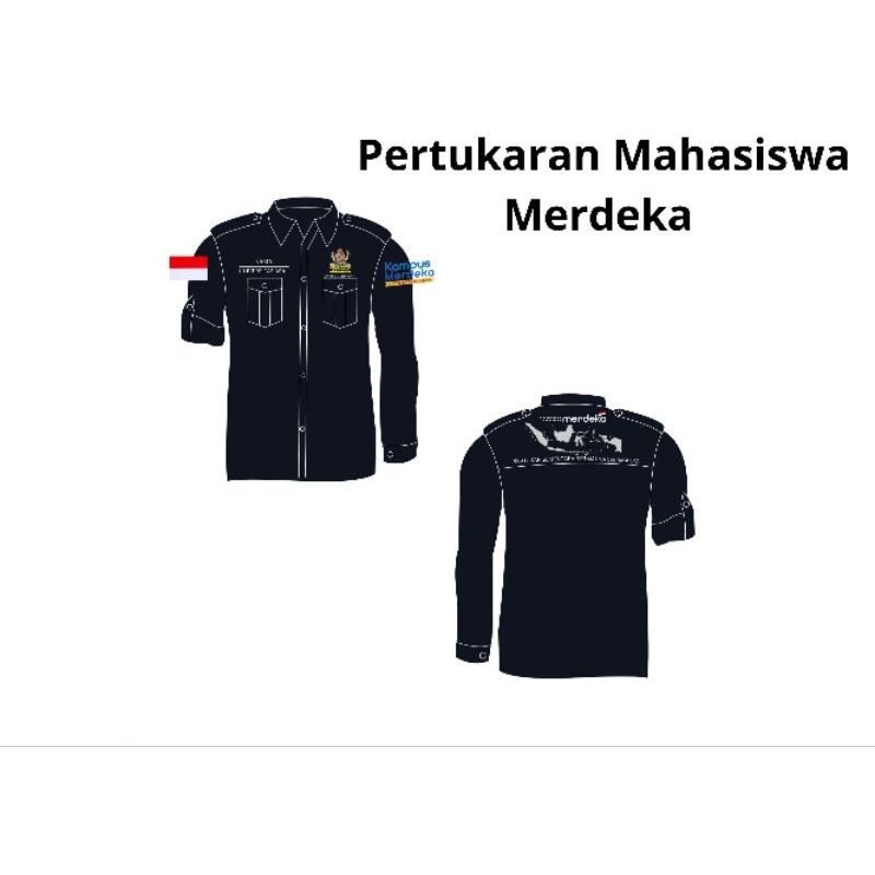 Jual PDH Pertukaran Mahasiswa / Kemeja Pertukaran mahasiswa Merdeka ...