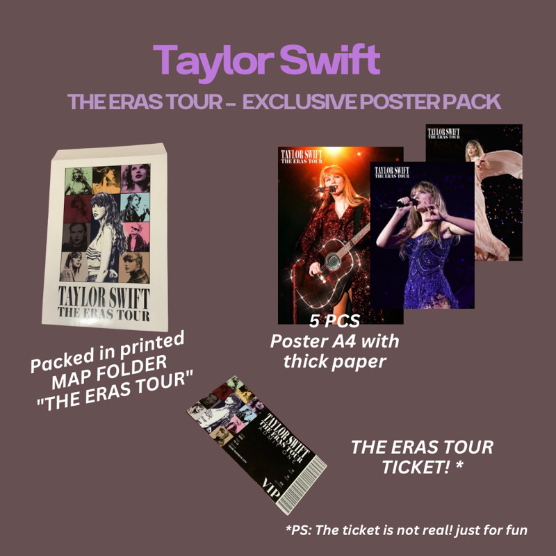 Jual TAYLOR SWIFT POSTER THE ERAS TOUR - TAYLOR SWIFT - POSTER IDOL ...