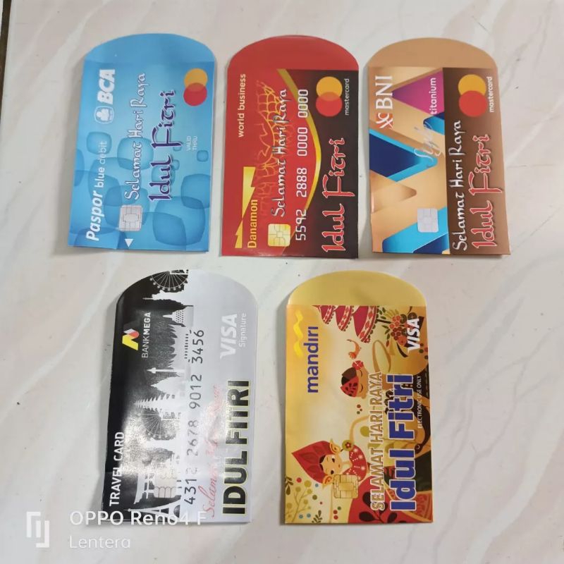 Jual Ampau Lebaran Gambar ATM Besar / Medium 10 Lembar Amplop Lebaran ...