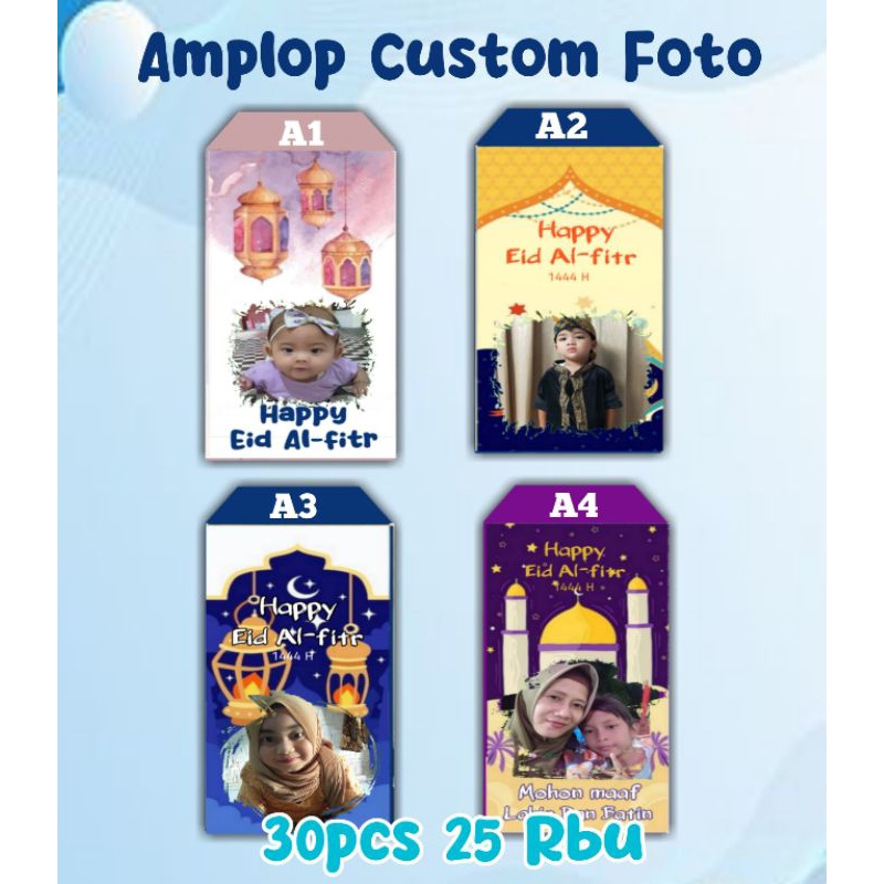 Jual AMPLOP LEBARAN CUSTOM FOTO ISI 16 PCS | Shopee Indonesia