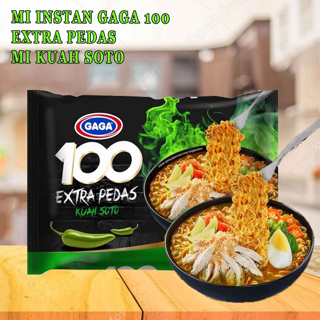 Jual Mie Extra Pedas* Mie Instan Gaga 100* Mie Kuah Rasa Soto | Shopee ...