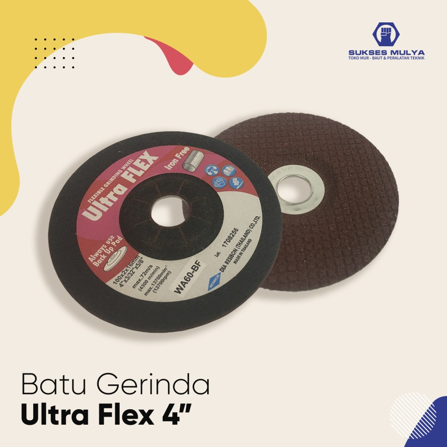 Jual Mata Gurinda 4" Inch Batu Gerinda Ultra Flex Flexible AC60-BF ...