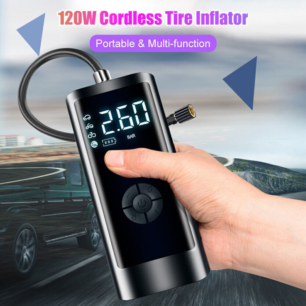 Jual Wireless Rechargeable Digital Car Tire Inflator Pump 12V 120W ...