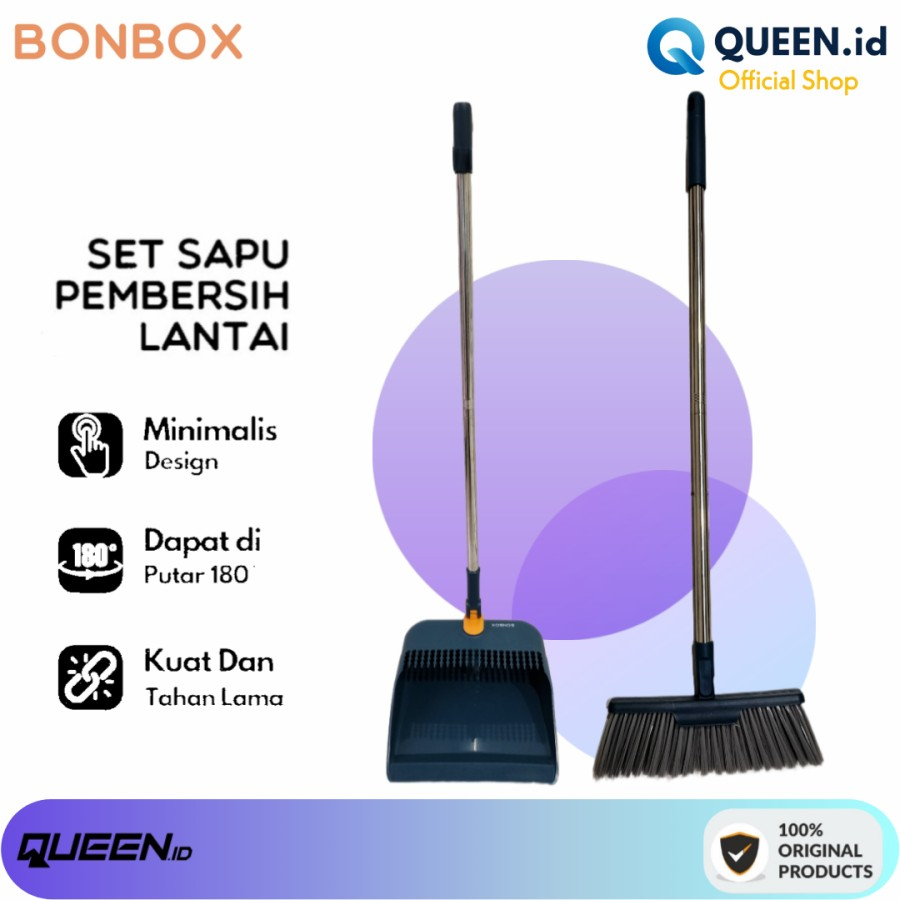Jual BONBOX Broom Set Alat Sapu Pengki Pembersih Lantai Tongkat Set ...