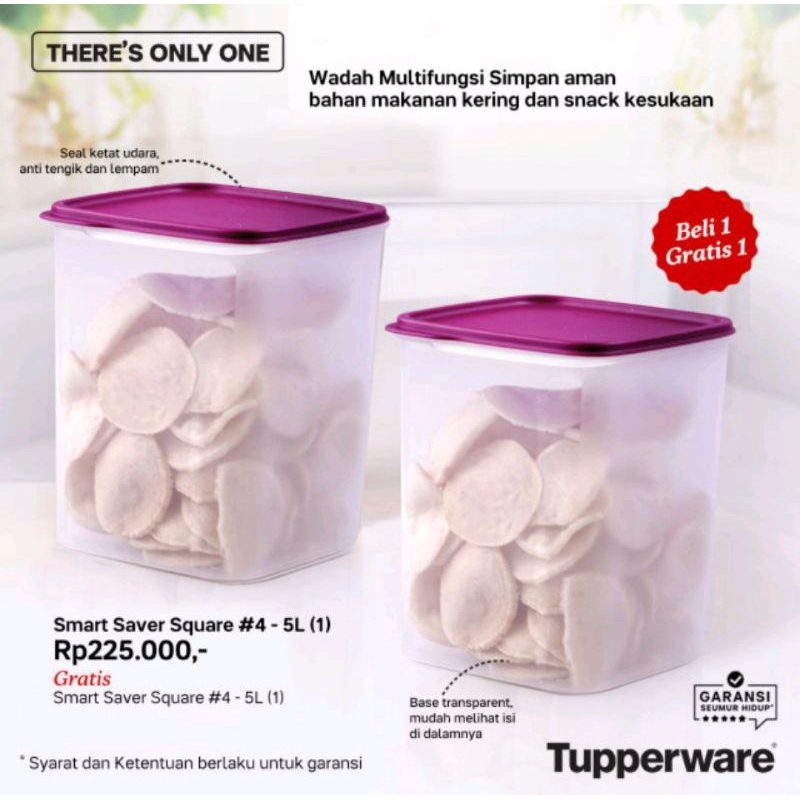 Jual Smart saver square 4 Tupperware | Shopee Indonesia