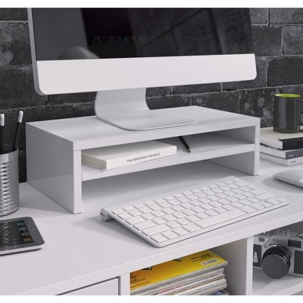 Jual Stand monitor / Meja laptop / Meja monitor Putih READY ...