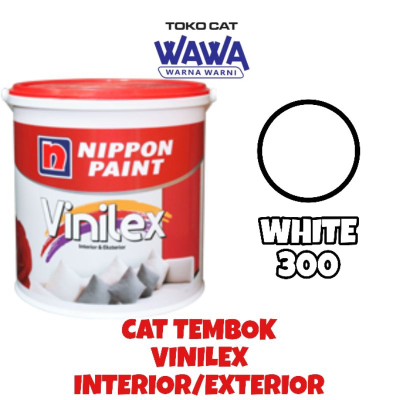Jual cat tembok vinilex interior exterior nippon paint putih white 5kg | Shopee Indonesia