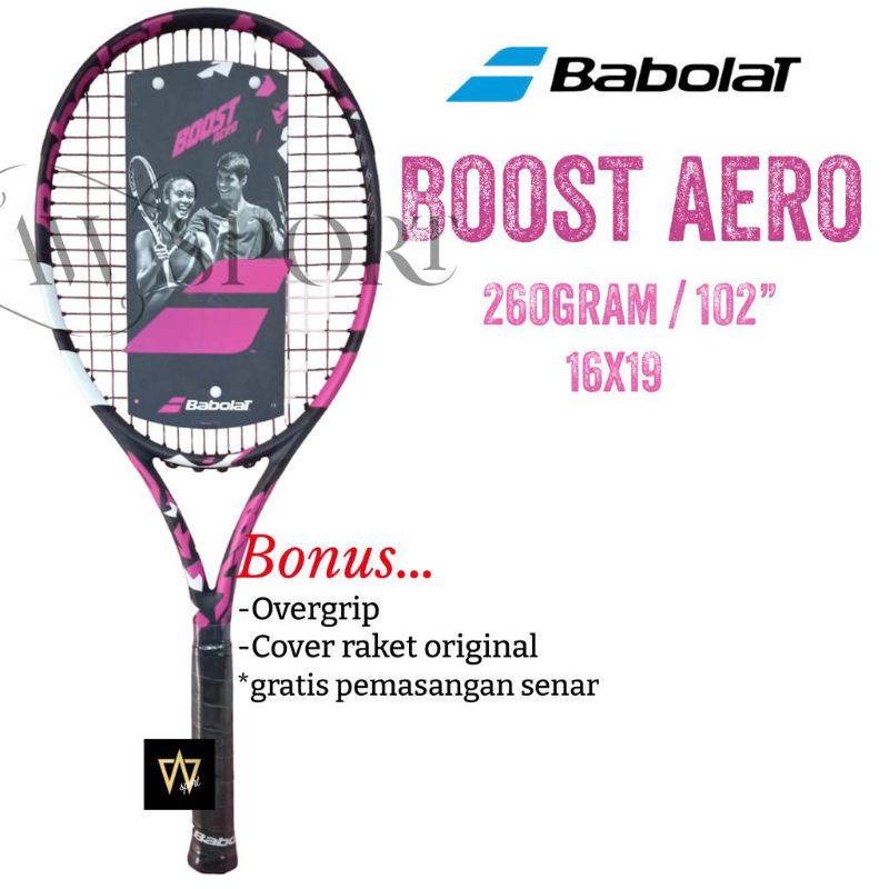 Jual Raket Tenis Babolat BOOST AERO PINK Berat : 260g 102" Original ...