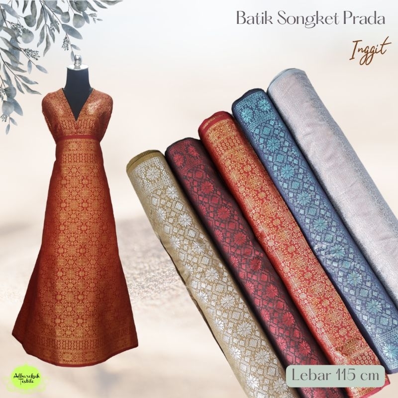 Jual Bahan Kain Batik Songket Prada Inggit batik songket halus murah ...