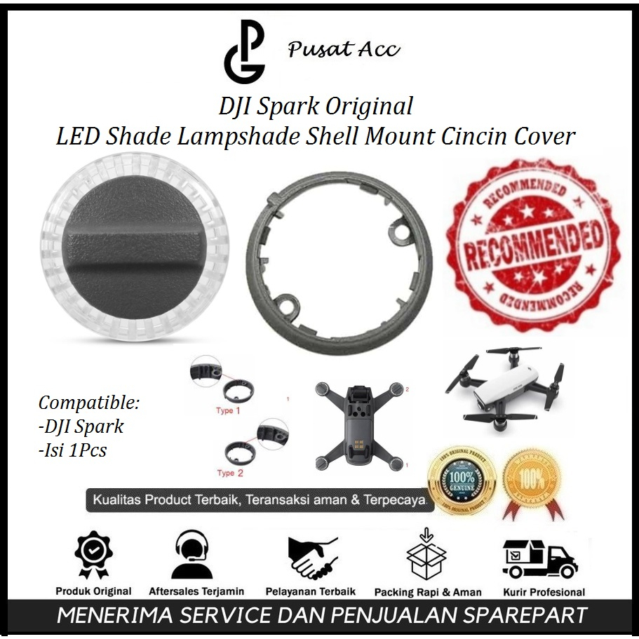 Jual DJI Spark LED Shade Lampshade Shell Mount Original for Spark Lampsade Shell Cincin Cover ...