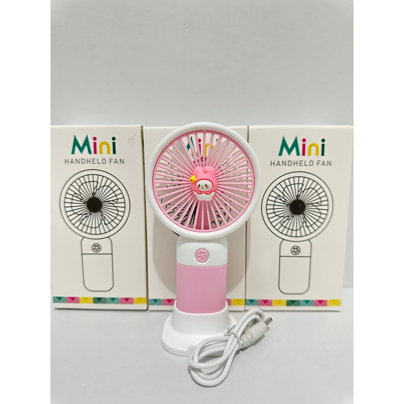 Jual NEW!!! Minifan genggam portable karakter lucu / kipas mini hewan ...