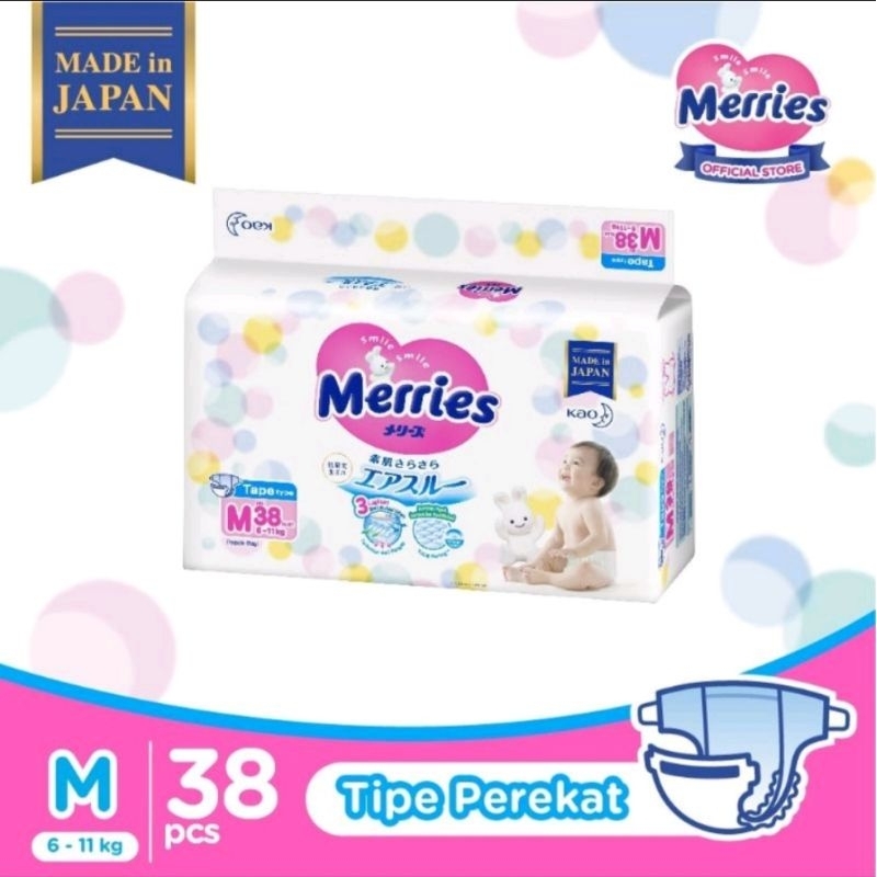 Jual Merries Premium M 38 Tape (Perekat) | Shopee Indonesia