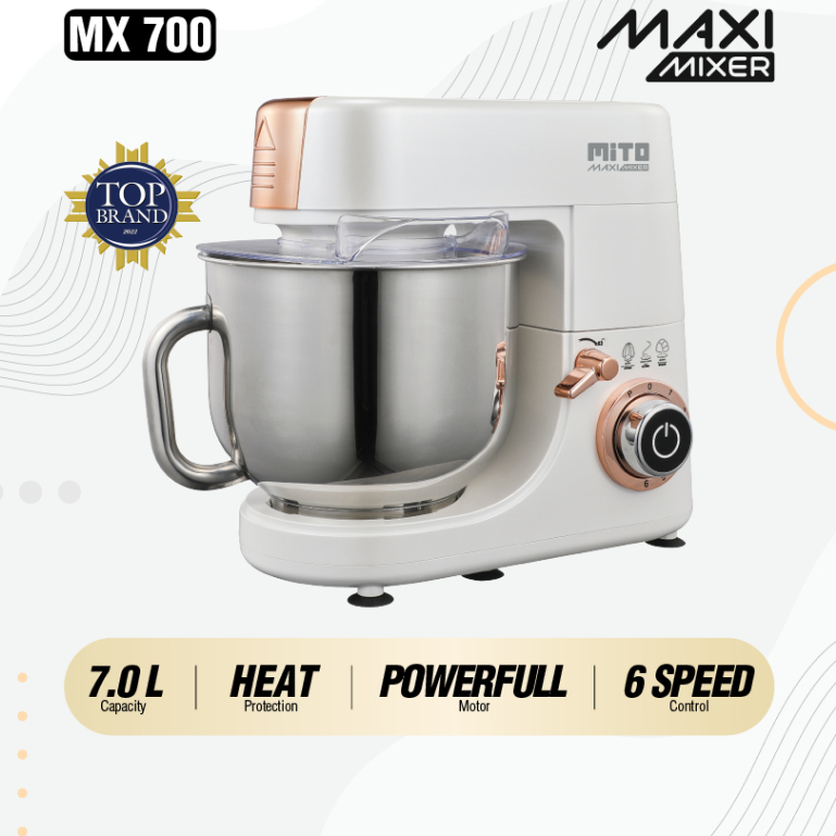 Jual MITO Stand Mixer 7 Liter MX - 700 (BLACK/WHITE) | Shopee Indonesia